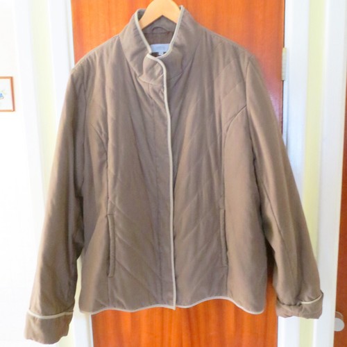 Marks & Spencer Soft Brown Colour Lady's Jacket, Lined,Zip+Snap Buttons ...