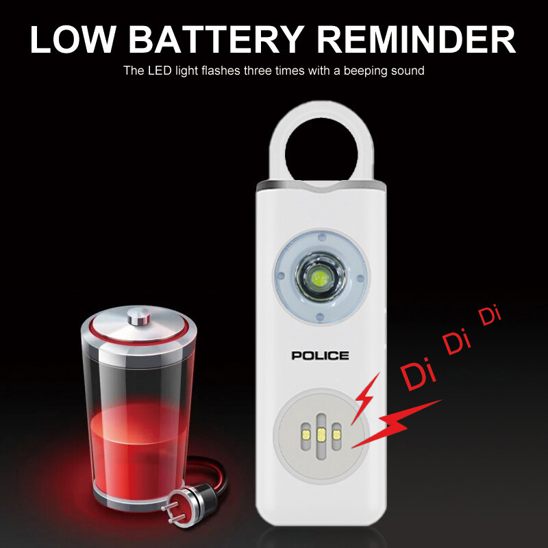 POLICE Personal Alarm Keychain Rechargeable 130dB Safety Pocket Alarm ...
