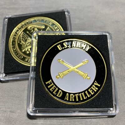 FIELD ARTILLERY Challenge Coin US Army -USA w Case Brand New! | eBay