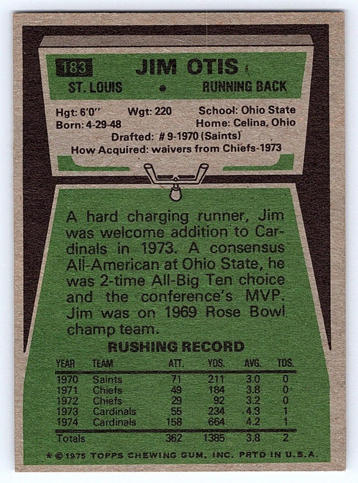 1975 Topps #183 Jim Otis Excellent | eBay