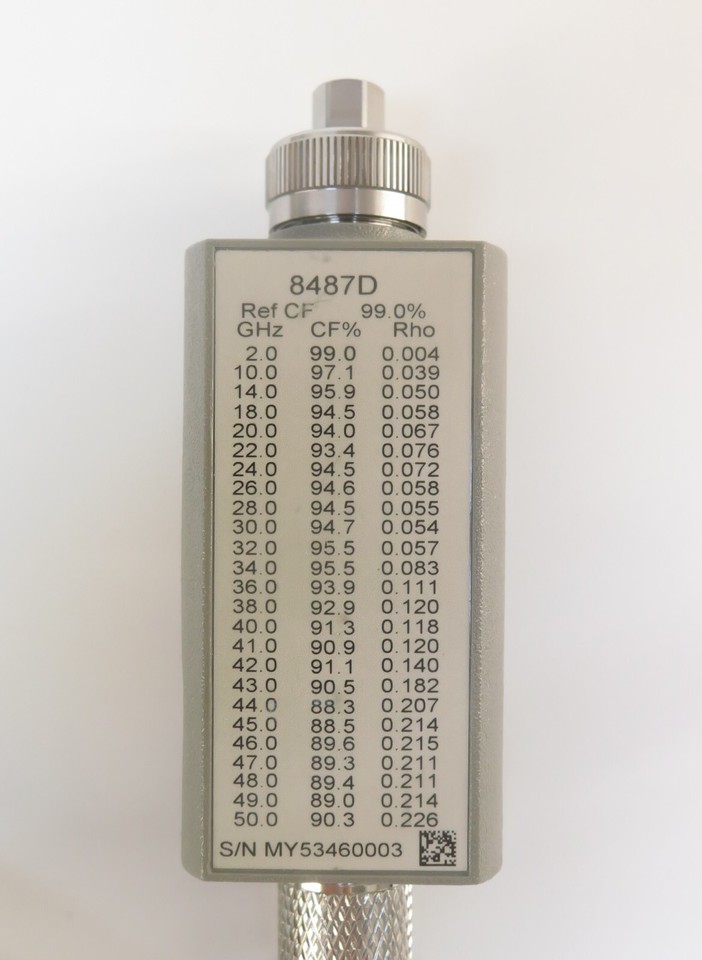 Agilent 8487D Power Sensor 50MHz to 50GHz -70dBm to -20dBm, 100pW-10uW ...