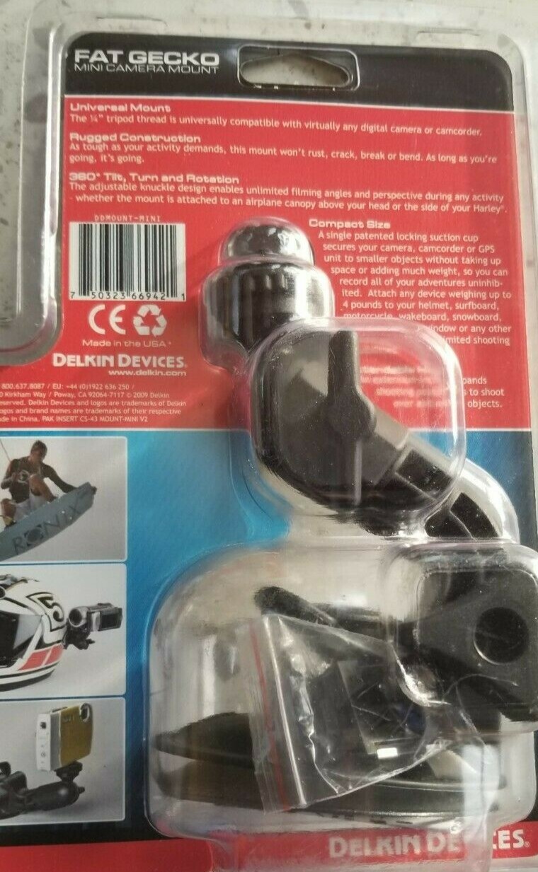 Delkin Devices Fat Gecko Mini Suction Cup Camera Mount - Holds up to 4 ...