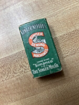 Singer Simanco Collectible antique needle box 1" x 2" | eBay
