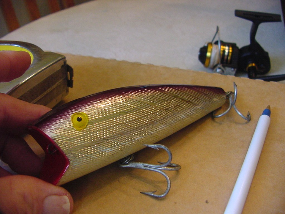 HUGE Vintage 1970's SALTWATER Rebel Popper - RARE PURPLE back -- NEARLY ...