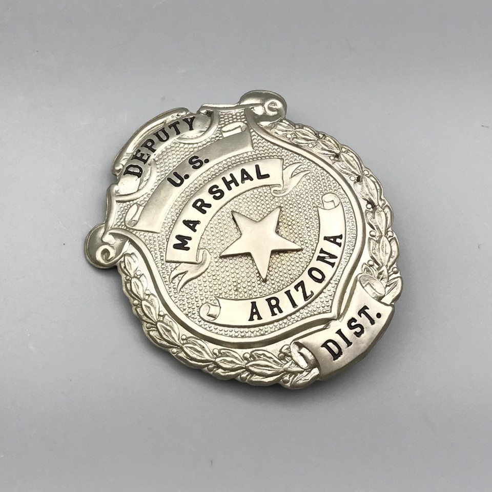 Vintage Deputy U.S. Marshal Arizona District Badge – Nickel Silver | eBay