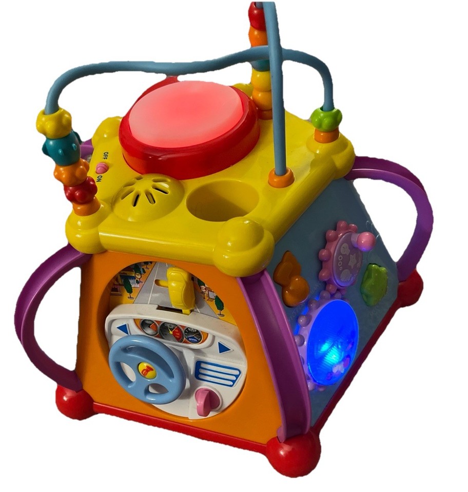 WolVol Musical Activity Cube Toddler Baby Play Center Learning Skills ...