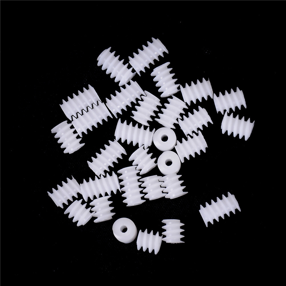 10pcs 6x8mm 2mm Aperture Plastic Worm Gear for DIY Toy Accessories F4√ ...