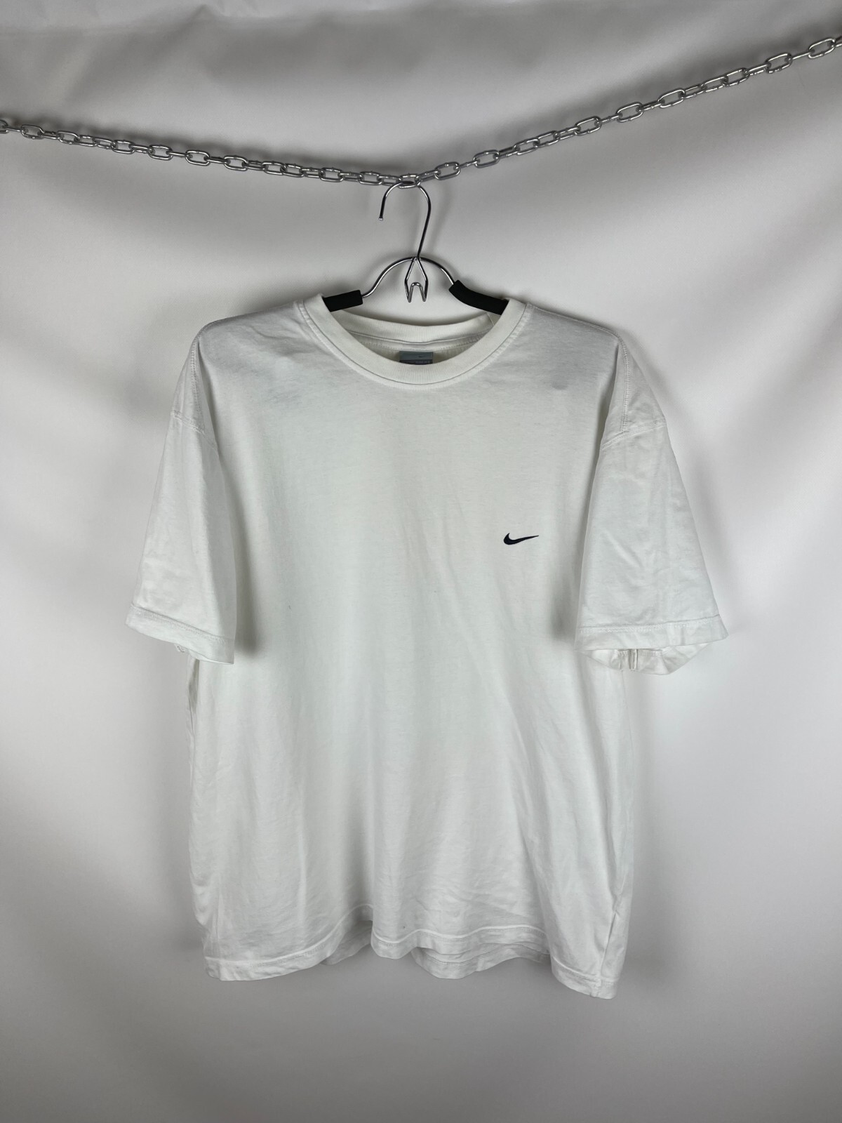 Nike vintage y2k logo embroidered blank white tee shi… - Gem