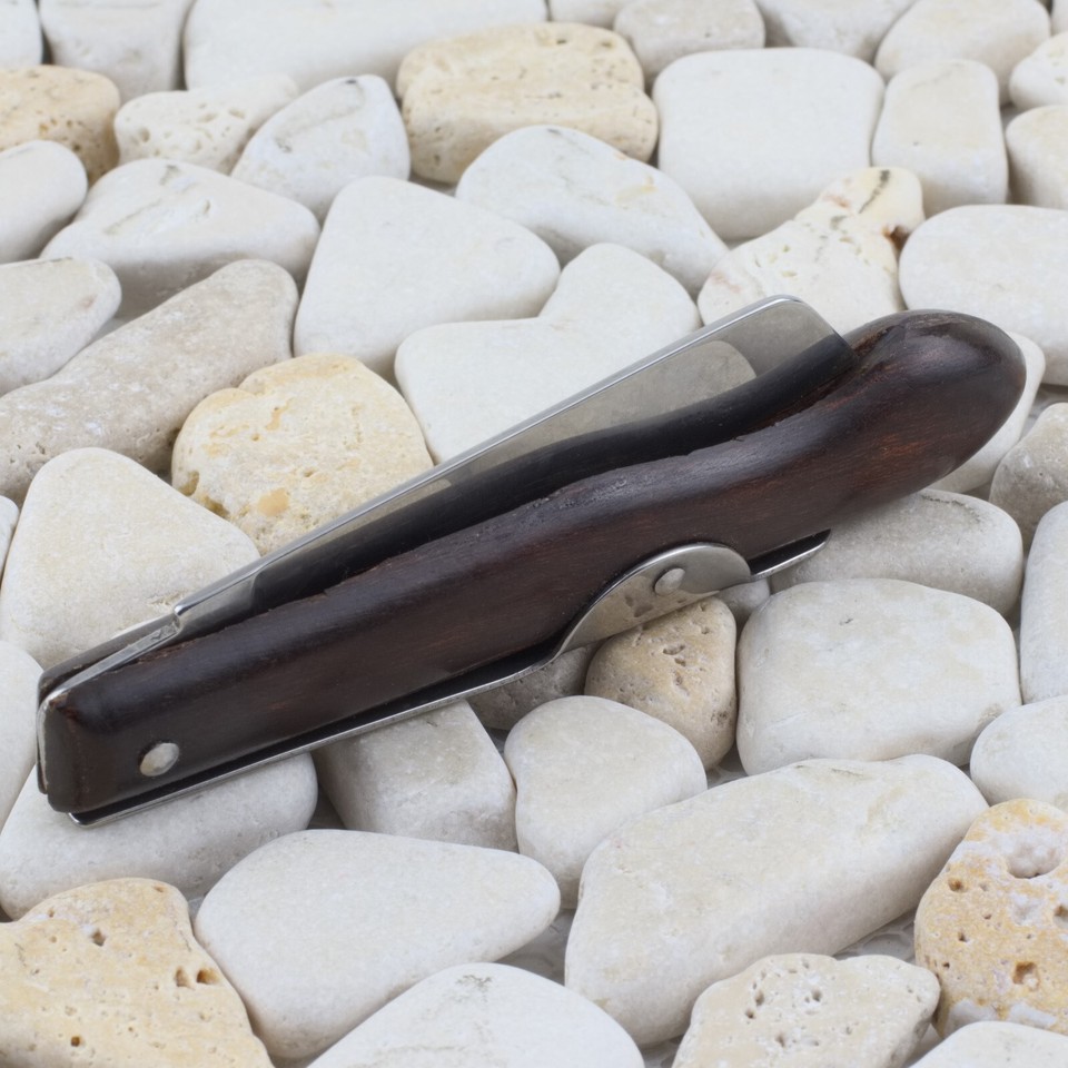 Okapi Biltong Folder Pocket Knife Carbon Steel Blade Brown Wood Handle ...