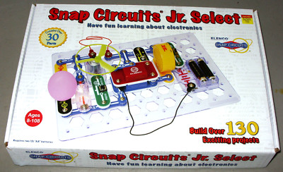 ELENCO SNAP CIRCUITS JR. SELECT, COMPLETE KIT W/ 130 ELECTRONIC CIRCUIT ...