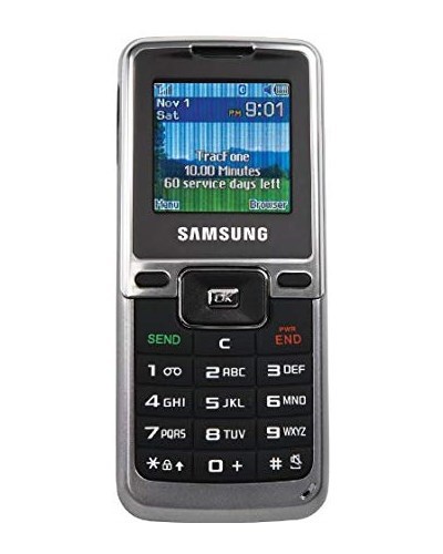 Samsung SGH-T101g GSM Bar Mobile Cell Phone Tracfone Black/Sliver w ...