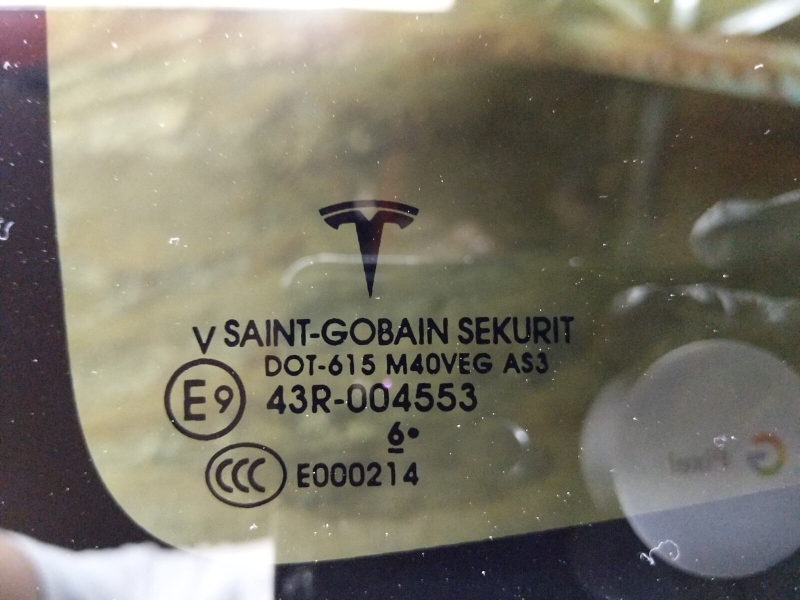 2015-2019 TESLA MODEL X QUARTER GLASS RIGHT REAR 43R-004553 OEM #110 | eBay