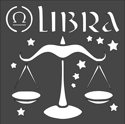 1- 5.5x5.5-inch Stencil, (TA-100) Zodiac Libra (6mil)***** | eBay