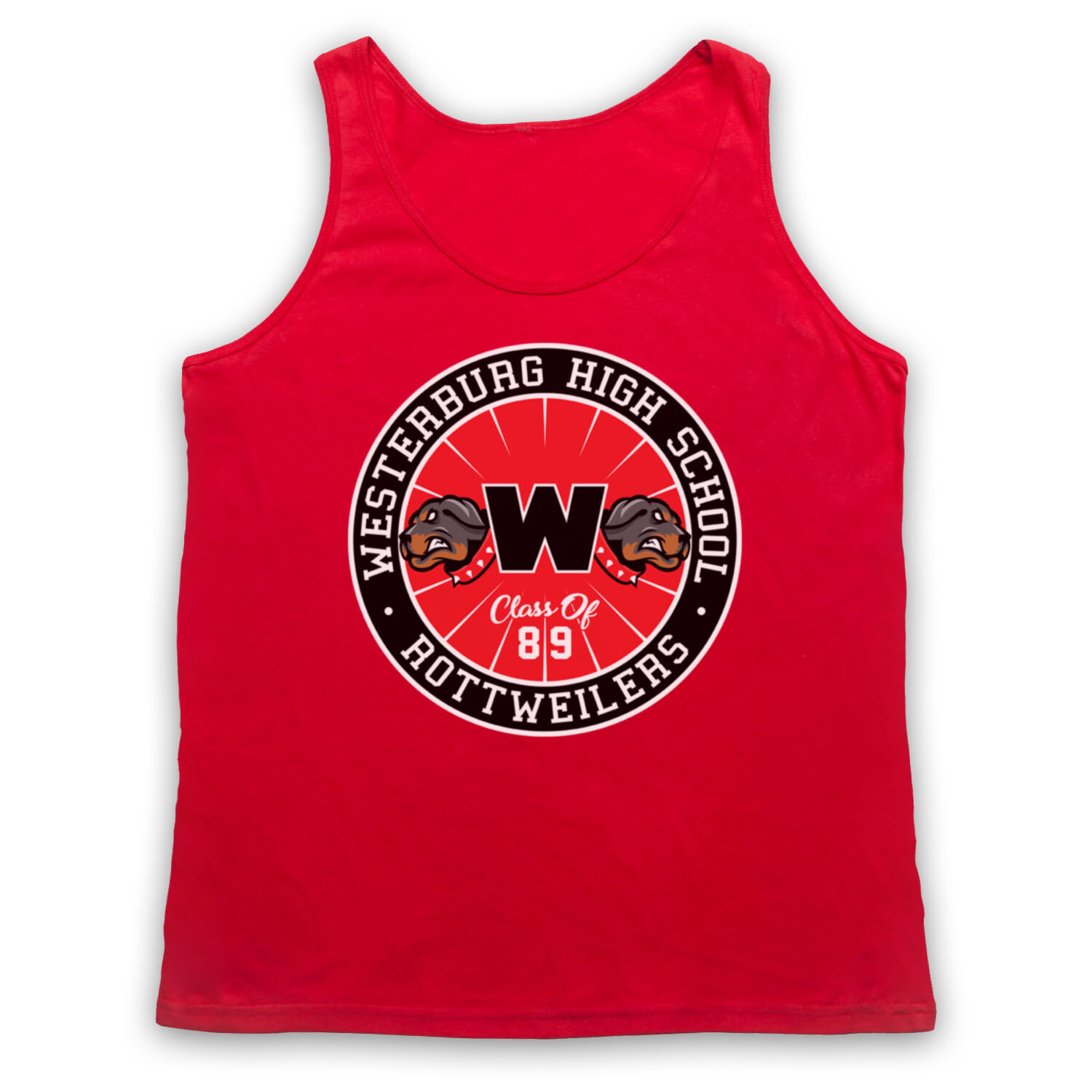 HEATHERS WESTERBURG HIGH SCHOOL ROTTWEILERS LOGO FILM ADULTS VEST TANK ...