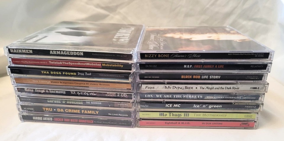 Vintage 1990s Rap Hip Hop CD Lot of 16 Discs: 8Ball & MJG, Fat Joe, Lox ...