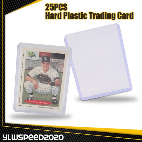Trading Card Hard Plastic Clear Case Holder 25Pcs 1.7mm Baseball Cards ...