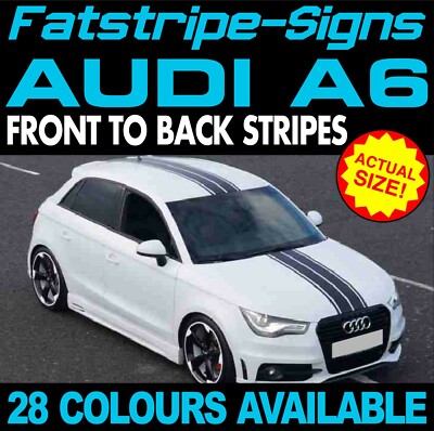 to fit AUDI A6 STRIPES GRAPHICS STICKERS DECALS SALOON AVANT SPORTBACK ...