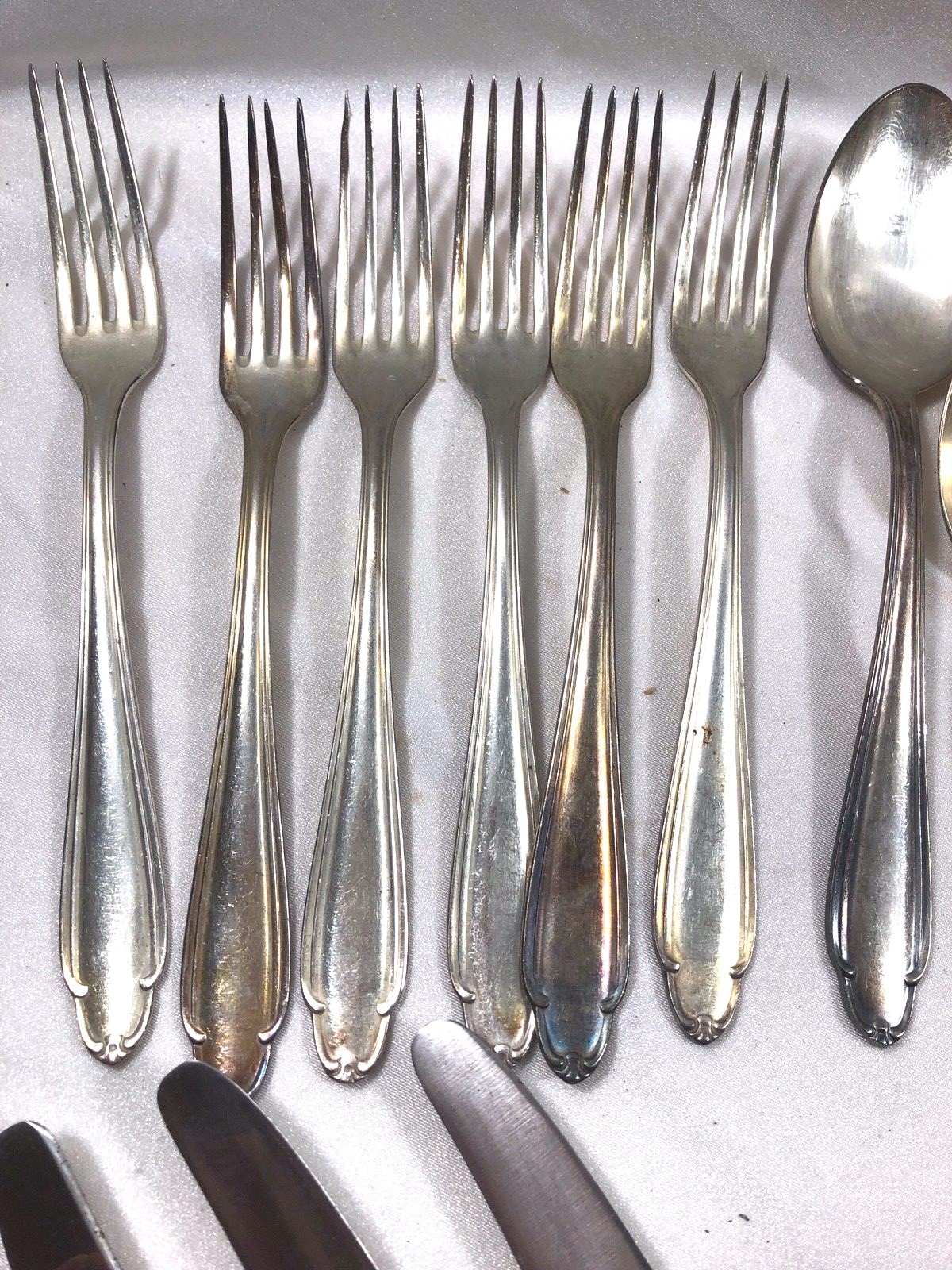 CMS Carl Mertens Solingen Rosteret serving spoon knives fork tea spoon ...