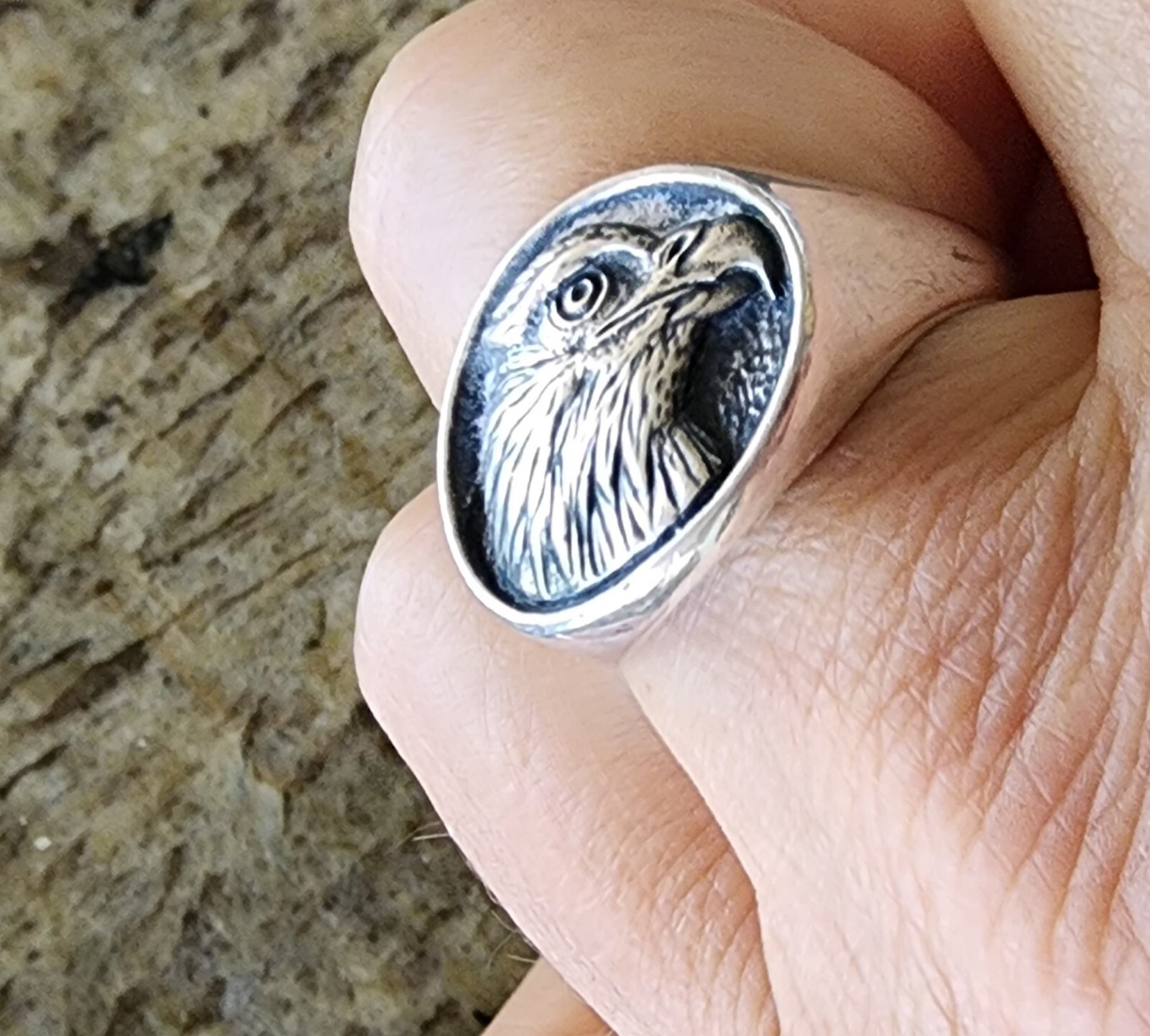 Retired James Avery Freedom Eagle Bird Symbolic Ring … - Gem