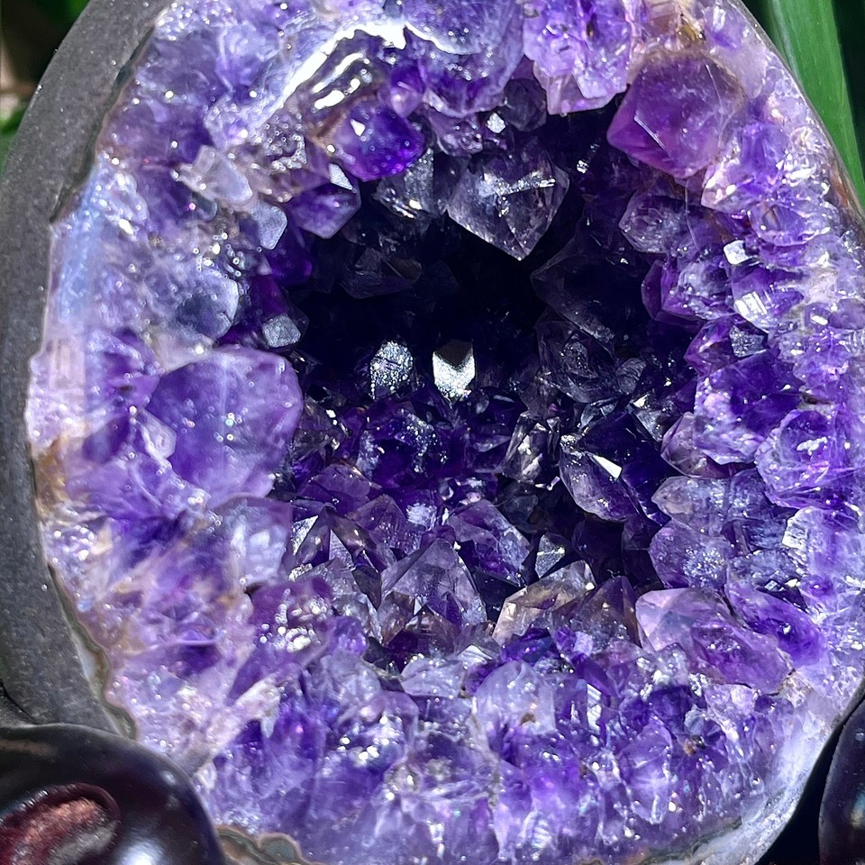 4.49LB High quality rare purple crystal dragon egg cave crystal ...