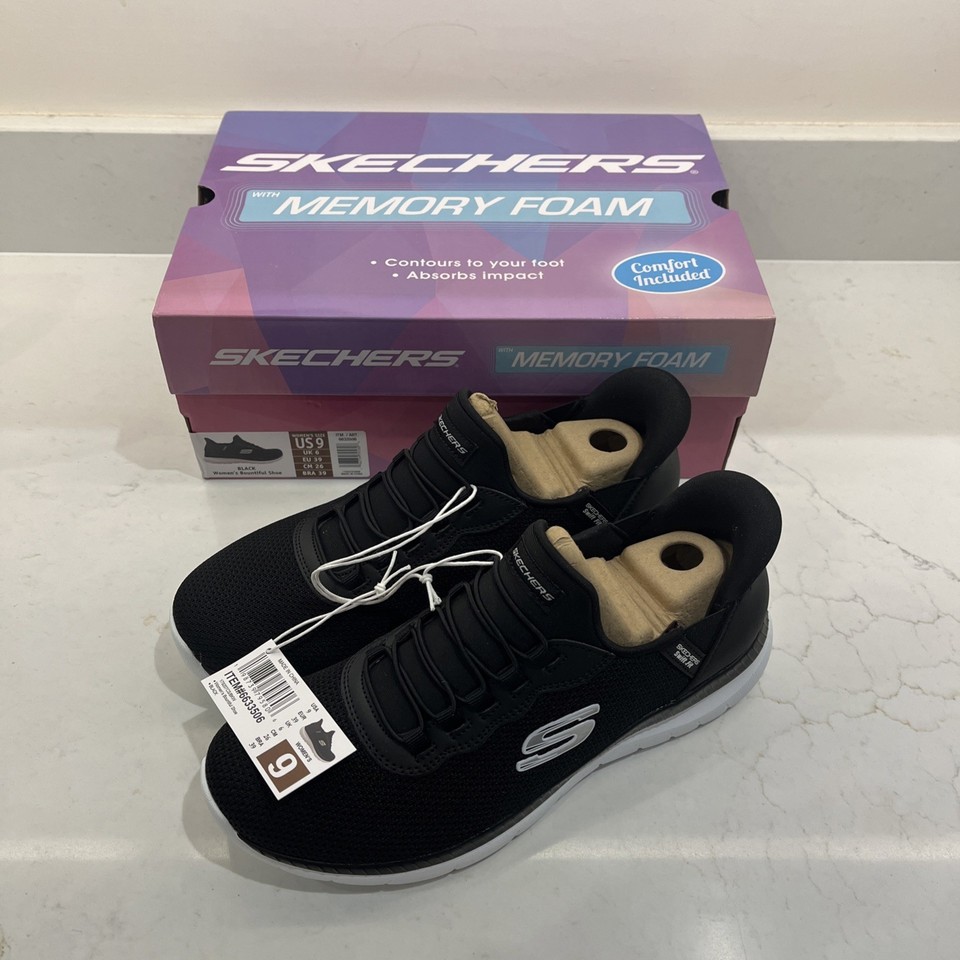 Brand-New Skechers Bountiful Women’s Shoes – Black, Memory Foam, Size ...