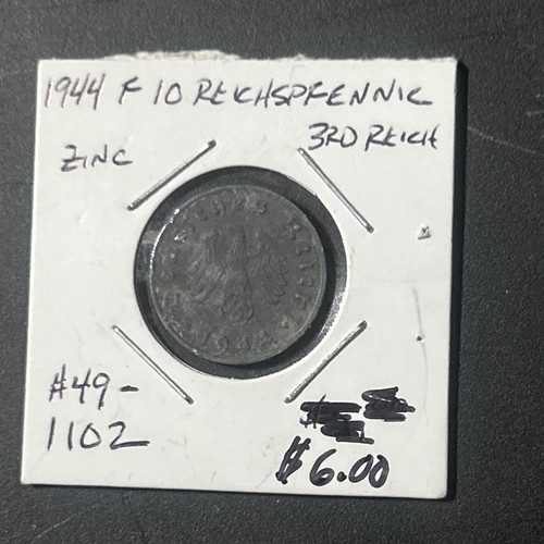 1944 F Germany 3rd Reich 10 Reichspfennig Zinc Coin | eBay