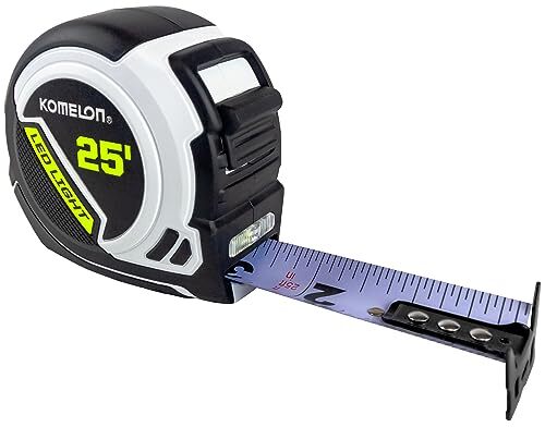 LED Light Tape Measure, White/Black - 25ft. - 25LED Standard - 25 Foot ...