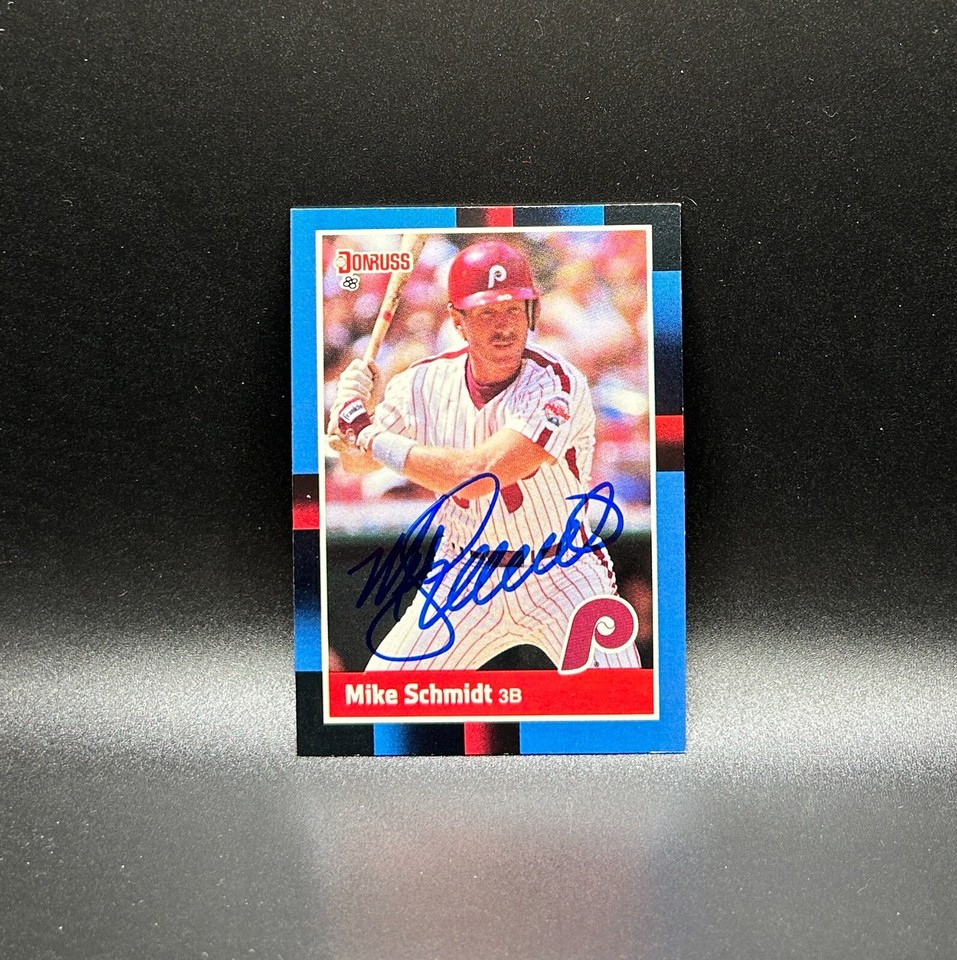 Mike Schmidt Signed Autograph 1988 Donruss Baseball Card #330 Phillies ...