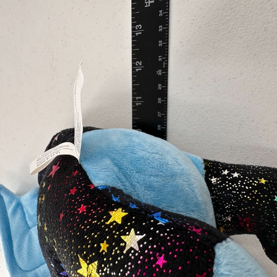 Six Flags Sparkly Stars & Blue Dragon Plush Toy By Ali-Ann Materials 9 ...