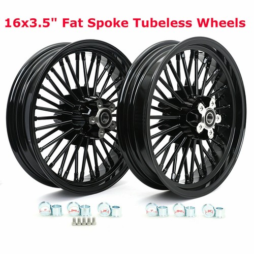 16x3.5 Fat Spoke Wheels Rims for Harley Softail Heritage Fatboy Deluxe ...