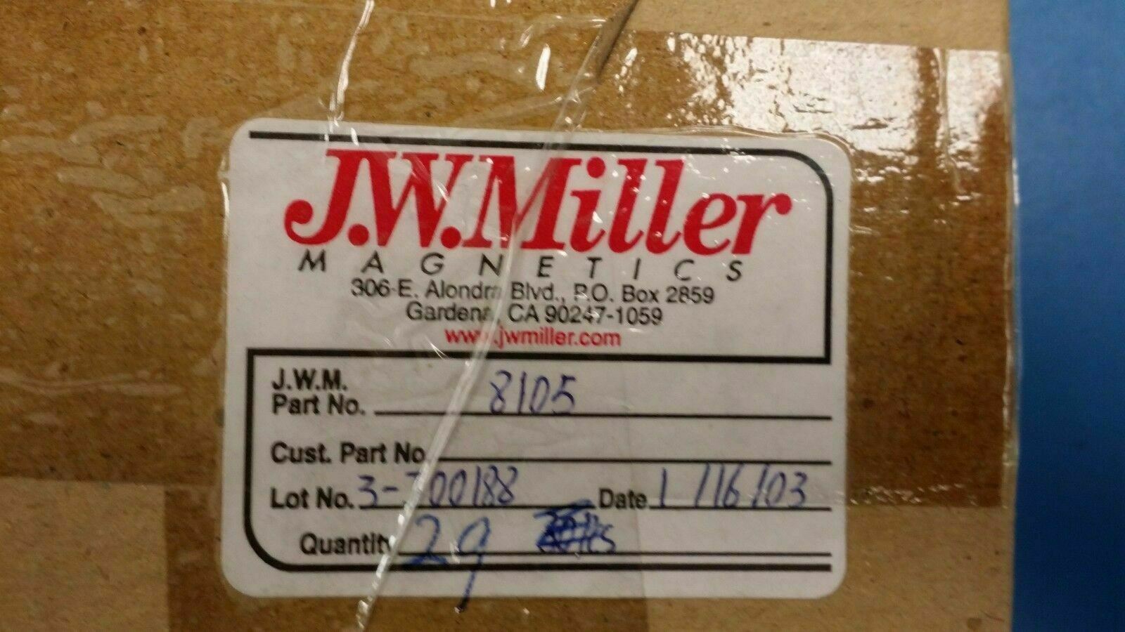(2PC) 8105 JW MILLER Common Mode Chokes Dual 7mH 1kHz 2.8A 120mOhm DCR ...