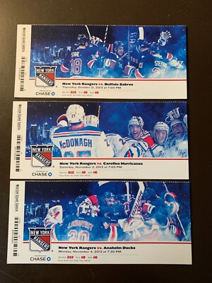 New York Rangers 2013-14 NHL ticket stubs - One ticket - SEE LISTING | eBay