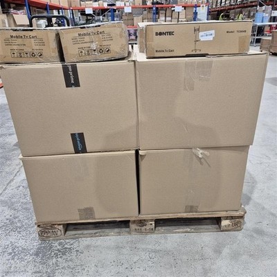 Wholesale Pallet Bontec Mobile TV Cart TC004B x40 Black On Wheels ...