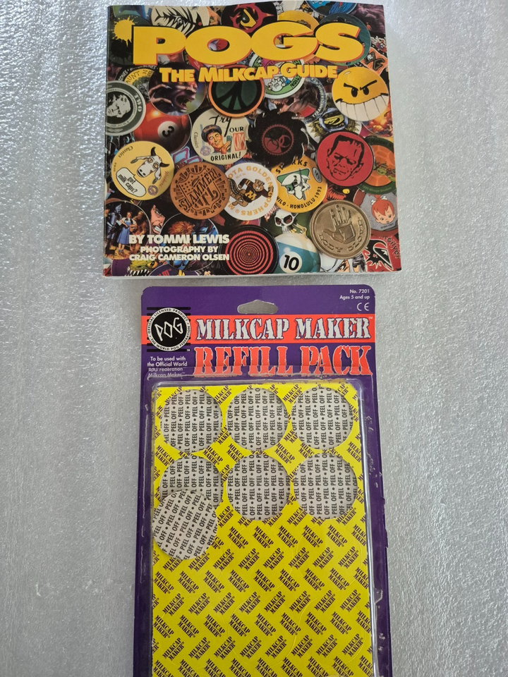 Pog Milk Cap Maker, blanks, slammers, pogs and book | eBay