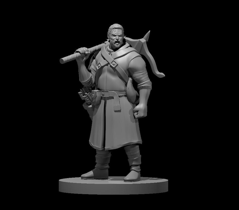 Thug Male Commoner NPC 28mm Scale DND D&D Tabletop Mini | eBay