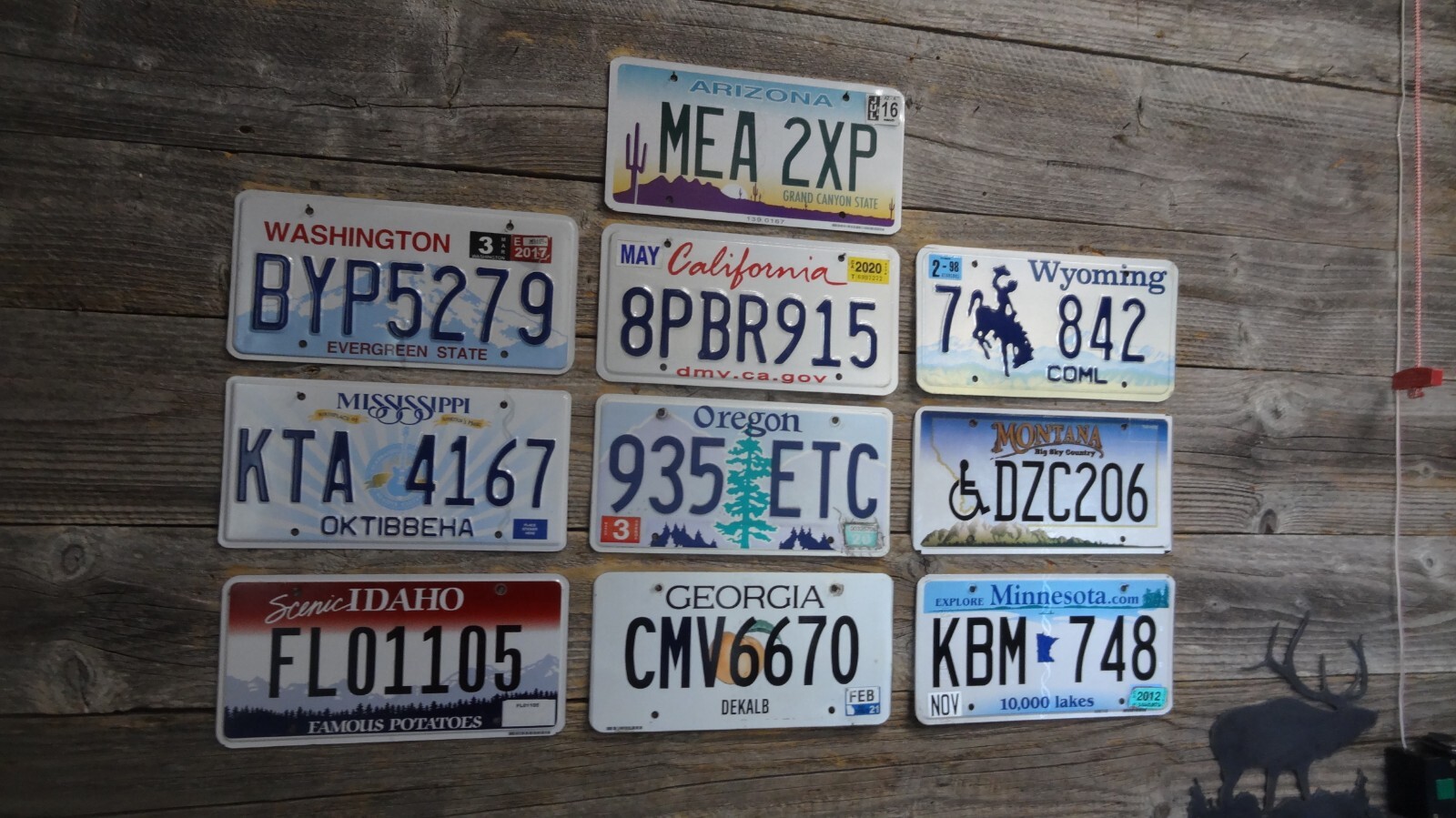 10 License Plates from different states Mixed lot of license plates ...