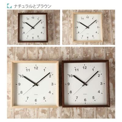 Katomoku Square Clock Km-37B Wood Walnut Wall Clock Katomoku Square Clock Km-37B Wood Walnut Wall Clock