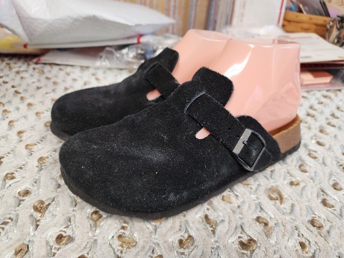 Birkenstock Birko Womens Premium Fussbett Boston Clogs Black Size 5 | eBay