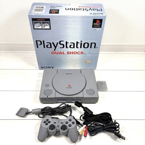 Japanese Sony PlayStation 1 PS1 Gray Console Gaming System SCPH-7000 ...