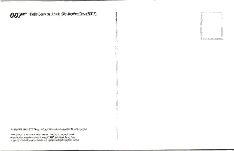 Postcard Halle Berry as Jinx in James Bond 007 Film Die Another Day | eBay