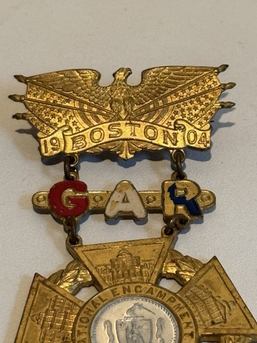 1904 Boston GAR 38th National Encampment Badge Medal Grand Army ...