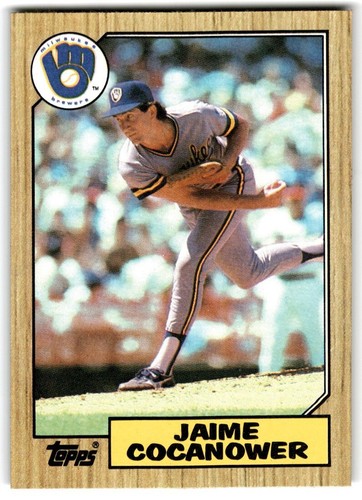 1987 Topps Baseball Cards Jaime Cocanower Milwaukee Brewers #423 | eBay