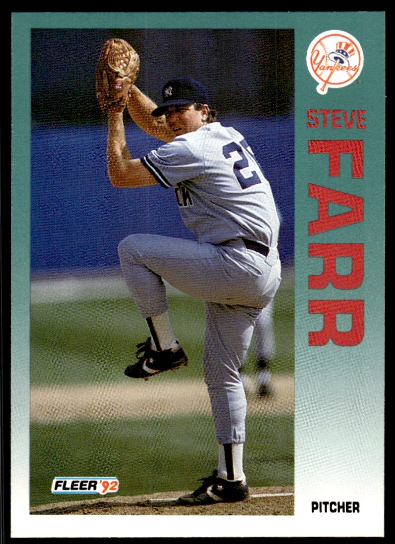 1992 Fleer Baseball Card Steve Farr New York Yankees #225 | eBay