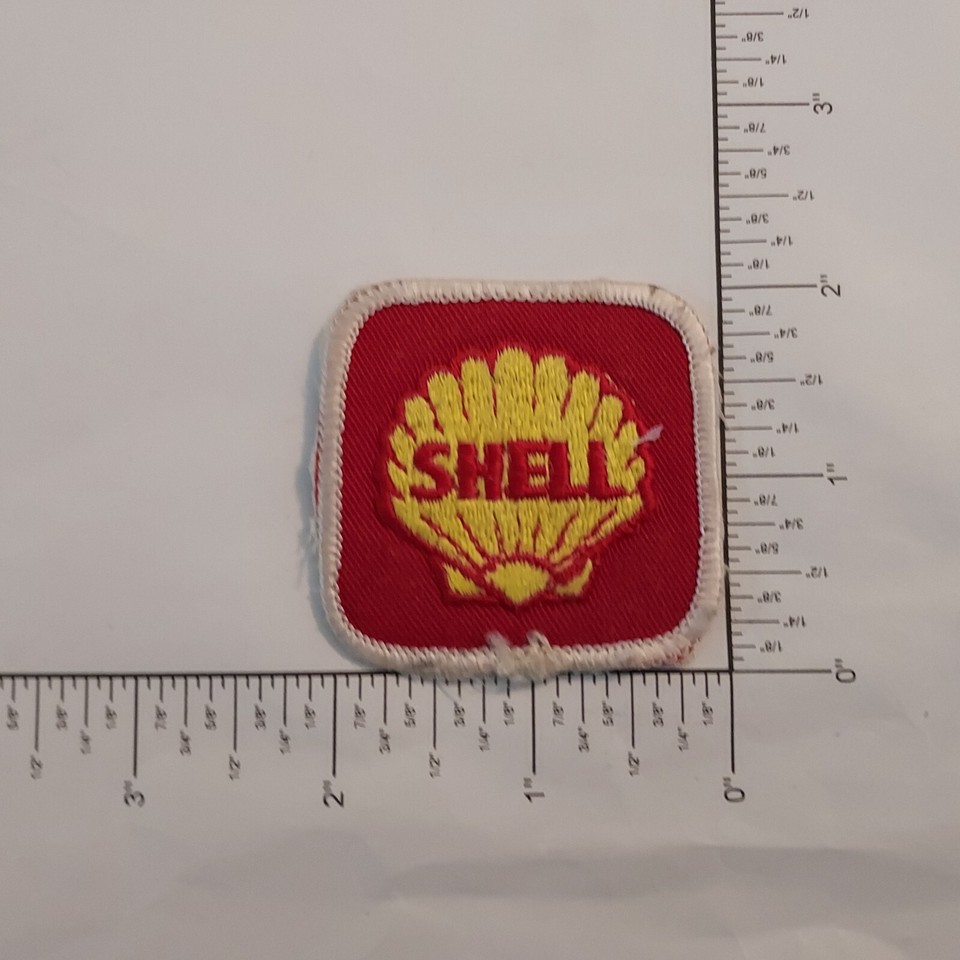 Vintage Shell Oil Company Yellow and Red Driver Uniform Patch 2"x2" | eBay