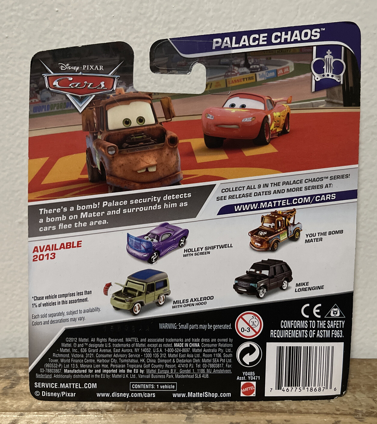 Disney Pixar Cars 2 Miles Axlerod With Open Hood Palace Chaos Chase ...