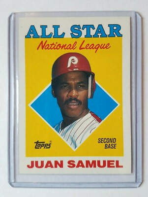 1988 Topps #398 Juan Samuel Phillies NL All Star NM-MT | eBay