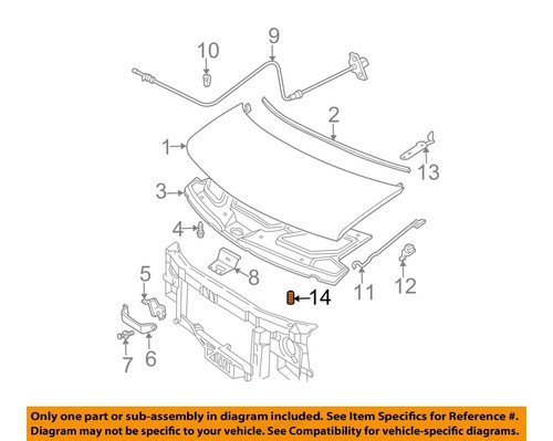 GM OEM 98-24 Acadia Limited Hood Hood Components-Hood Bumper 10277069 ...