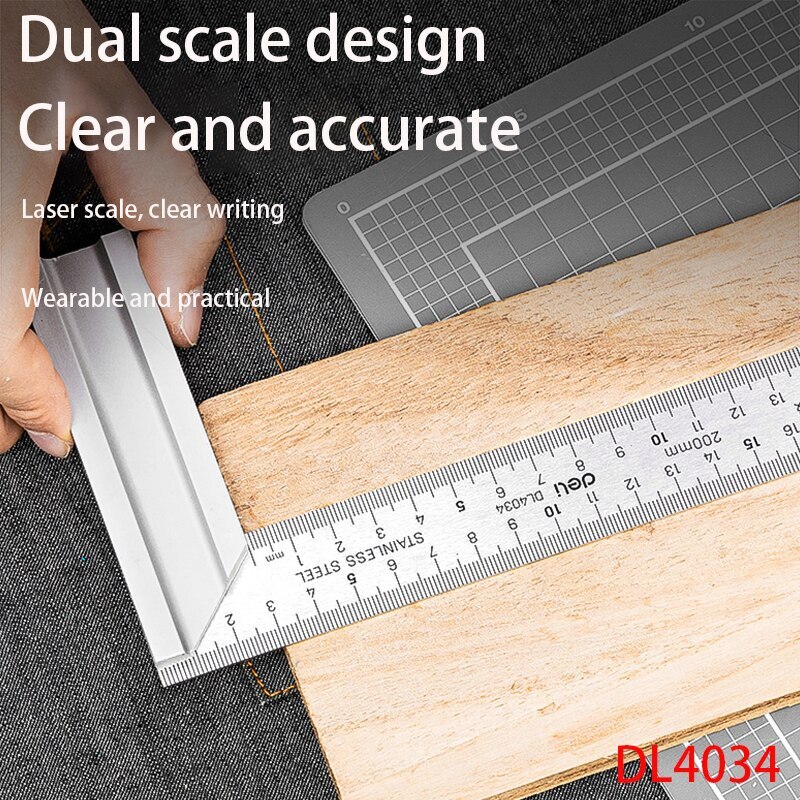 Steel Square Measuring Tools Specification200mm Aluminum Alloy Base ...