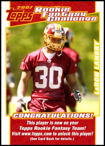 2007 Topps Rookie Fantasy Challenge #11 LaRon Landry | eBay