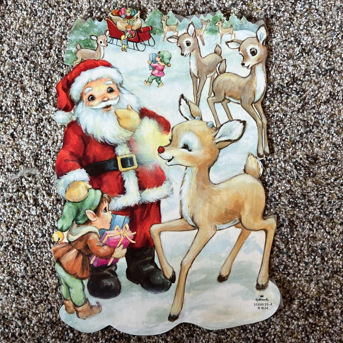 Vintage Christmas Reindeer Wallpaper